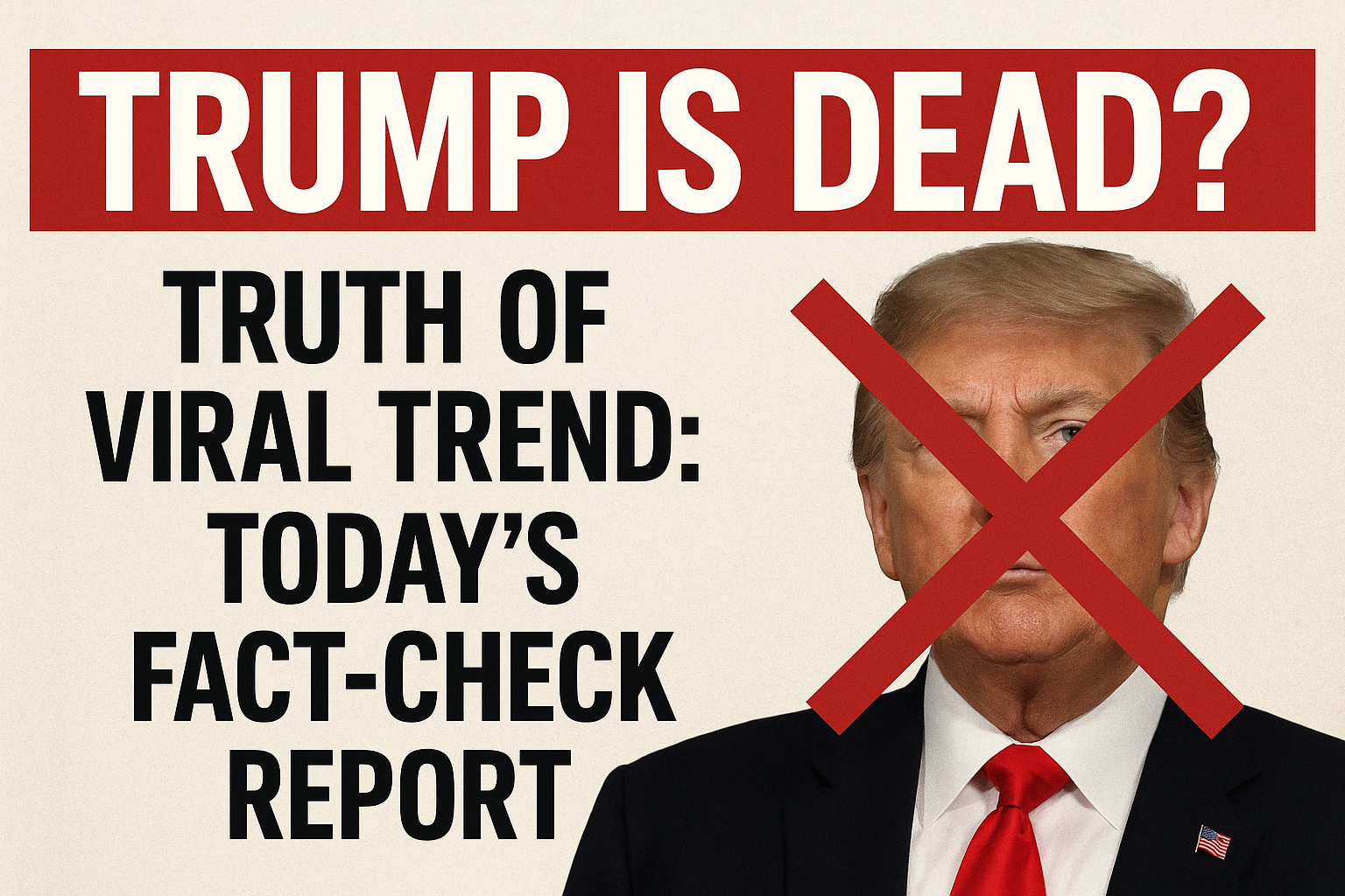 Trump Is Dead? Truth Of Viral Trend: Today's Fact-check Positive Report.2@